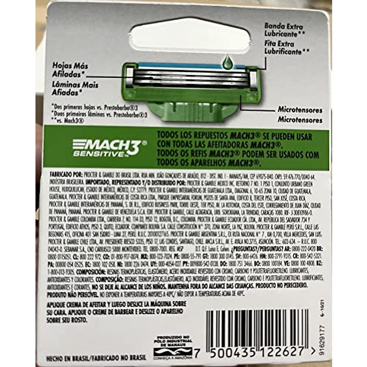 Gillette Mach 3 Sensitive Razor Refill 20 Cartridges