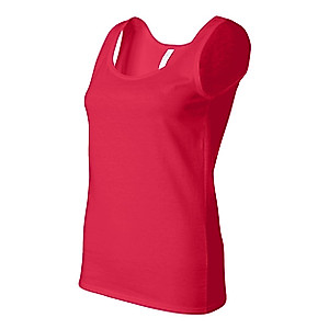 Fashion Gildan 64200L GD Ladies Tank Top Cherry Red Large