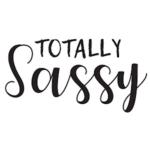 Wall Pops DWPQ3080 Totally Sassy Quote Wall Decal, Black