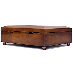 Cottage Garden Dear and Beautiful Granddaughter Dark Wood Finish Jewelry Music Box - Plays Tune You are My Sunshine