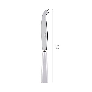 SABRE PARIS - Cheese Knife 9.4 inches - Icône Collection - All Cheeses - Stainless Steel & Acrylic - Dishwasher Safe - White
