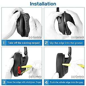 Geekria QuickFit Replacement Ear Pads for Sony WH-CH700N, WH-CH710N, WH-CH720N Headphones Ear Cushions, Headset Earpads, Ear Cups Repair Parts (Dark Grey)