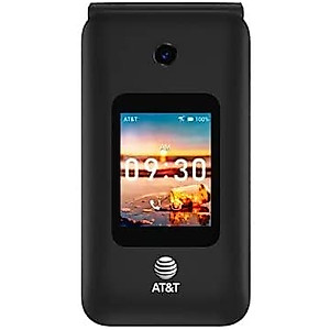 H2O Wireless H2O WIRELESS PREPAID CINGULAR SMARTFLIP 4 U102AA 4G LTE 2.8 Display 4GB SIM Included Black