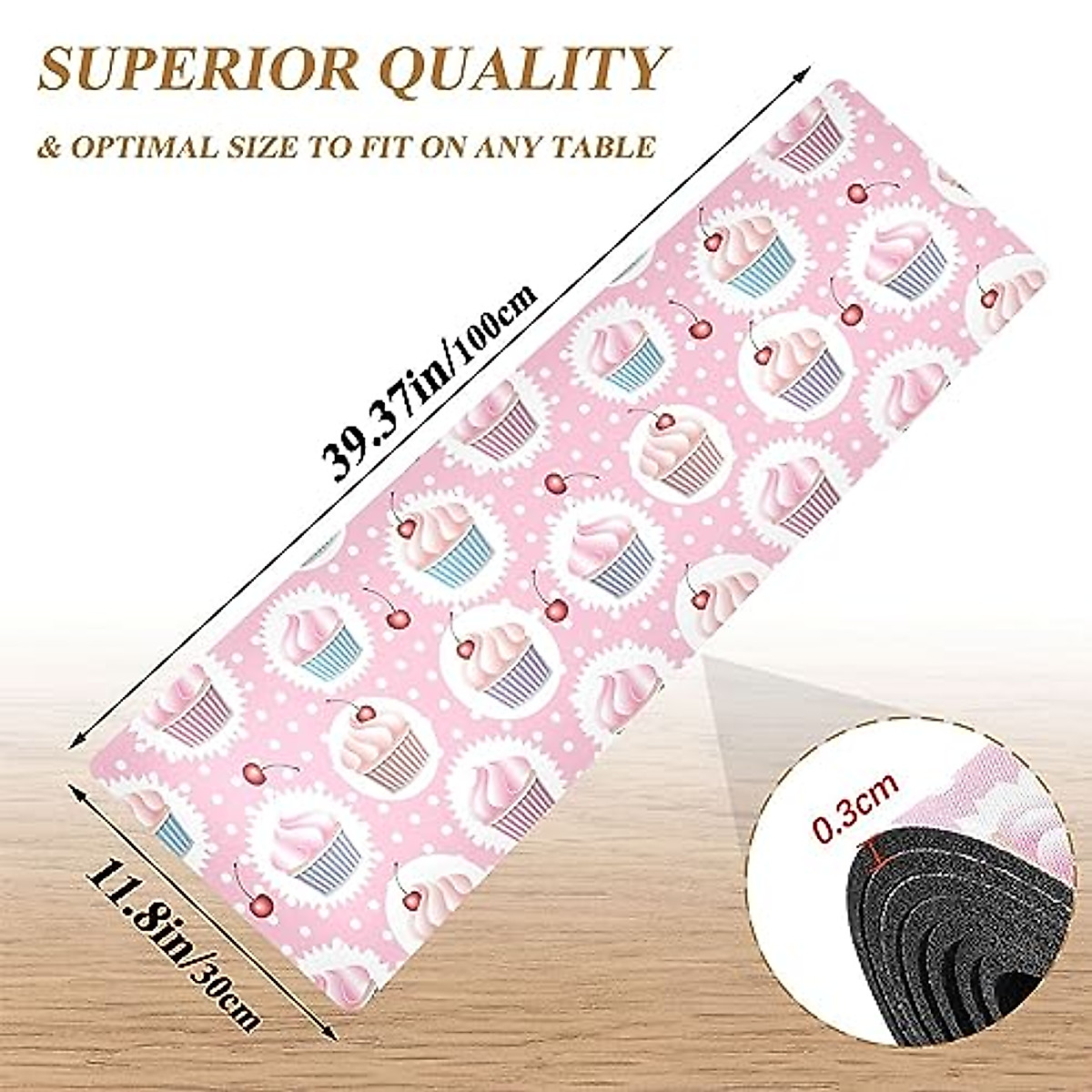 Cupcakes Cherry Trivets for Hot Pots and Pans Heat Resistant Table Runner Trivet Non-Slip Mats for Kitchen Countertop