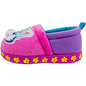 Paw Patrol Girl's Skye and Everest A-Line Plush Slipper, Toddler Size 5/6 to 11/12 (Pink Purple, Numeric_7)