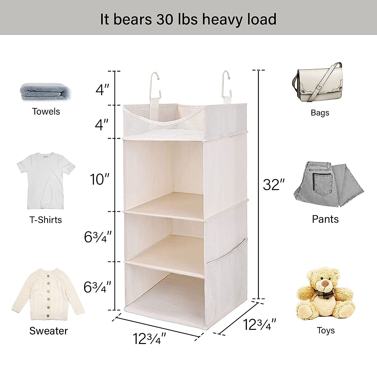 StorageWorks Hanging Closet Organizer