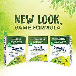 Boiron Diaralia Tablets for Diarrhea Relief, Gas, Bloating, Intestinal Pain, and Travler's Diarrhea - 120 Count (Pack of 1)