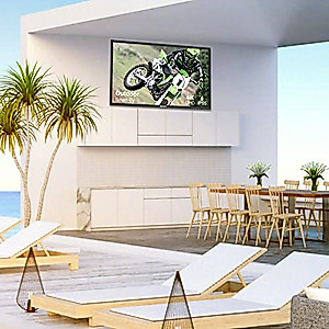 SYLVOX 43 Inch Outdoor TV, Waterproof 4K Smart TV, High Brightness,7x16(H) Commercial Grade, Supports Bluetooth & Wi-Fi, Suitable for Partial Sun