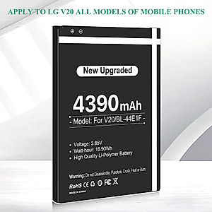 JDIRLDL Battery for LG V20, (2023 New Upgrade 0 Cycle LG V20 Battery Replacement for Lg V20,S996, H910, H918, VS995, LS997, VS995, H990T, H990N Dual, H990DS Dual, F200L | V20 Spare Battery