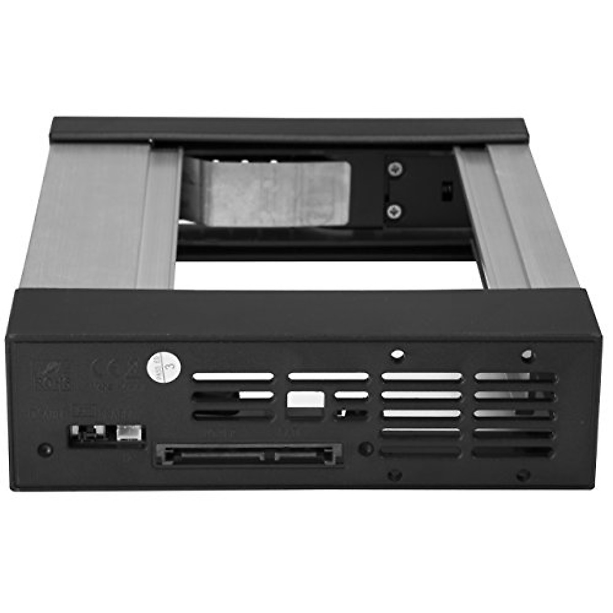 StarTech.com 5.25" to 3.5" Trayless Hard Drive Hot Swap Bay - Removable Hard Drive Bay for 3.5" SATA/SAS Drives - Aluminum (HSB1SATSASBA)
