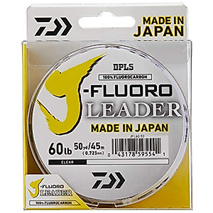Daiwa J-Fluoro Fluorocarbon Leader - 60 Pound - 50 Yards, Multi, One Size