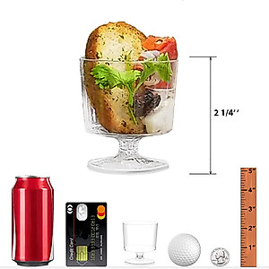 Lakesstory 2 oz Wine Plastic Glassess Pack of 10 Small Wine Sampler Glasses Plastic Wine Glasses 2oz Tasting Drinking Glasses Recyclable Tumbler Mini Dessert Cups Appetizer Cups Degustation