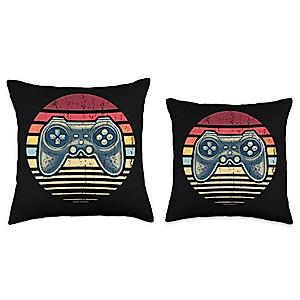 Awesome Video Game Throw Pillows Retro Video Game Controller Room Decor for Boys Gamer Gift Throw Pillow, 18x18, Multicolor