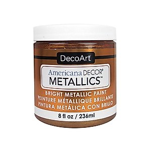 DecoArt Metallics Acrylic Paint, 8 Fl. oz. Jar, Bronze (Pack of 1)