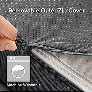 ZINUS Ultra Plush Green Tea Memory Foam Pillow Pet Bed / Waterproof Machine Washable Cover, Extra Large