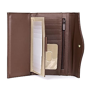 Julia Buxton Heiress Organizer® Clutch Mahogany