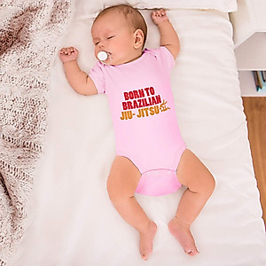 Custom Baby Bodysuit Born to Brazilian Jiu Jitsu Sport Martial Arts Funny Cotton Boy & Girl Baby Clothes Lavender Design Only Newborn