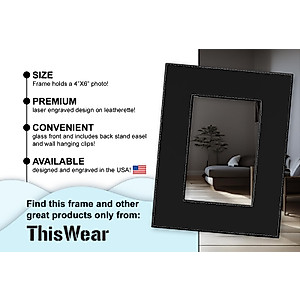 ThisWear Baby's 1st Haircut for Baby My First Haircut 4x6 Leatherette Photo Frame Black