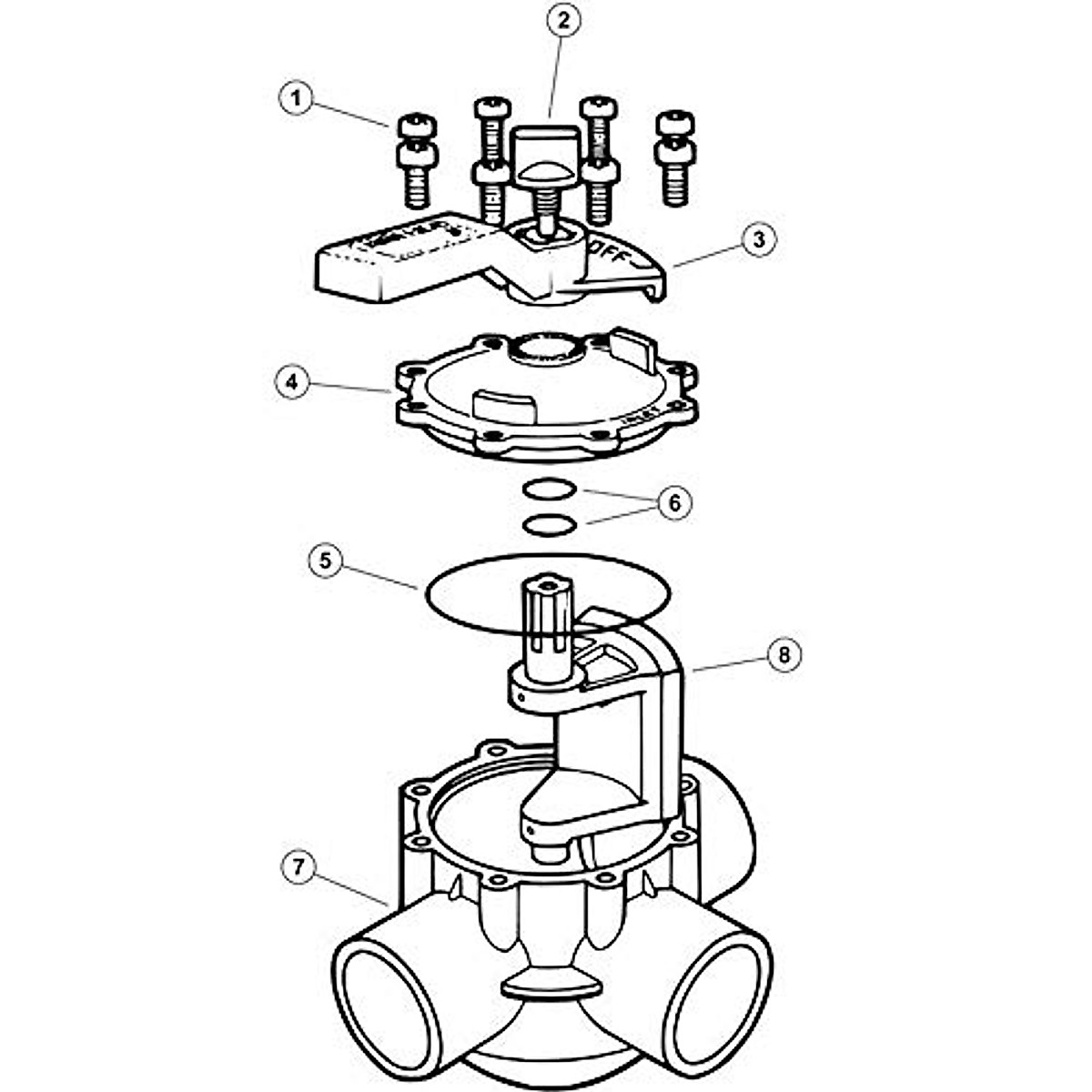 ATIE 3-Way/2-Way Pool Valve Cover/Cap 4606 with O-ring 1132+ and Shaft O-ring R0487100 For Zodiac Jandy Black/Gray 3-Way/2-Way Pool Valve Covers 4606+, 1303+, 4734+, 1304+