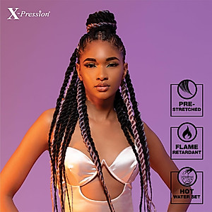 Sensationnal Braids XPRESSION 3X Pre-Stretched Braid 58 inches (5-pack, 1B)