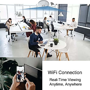 4K Ultra HD Smoke Detector Hidden Camera | WiFi Remote Real-Time Viewing | Night Vision | Motion Detection | Hidden Home Security Baby Pet Nanny Camera | No Audio | Energized for use