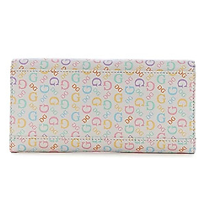 GUESS Women's Rainbow Logo Organizer Wallet Clutch Bag