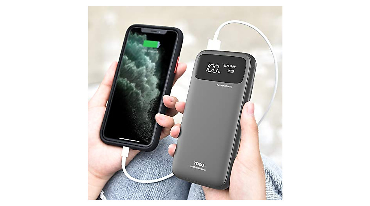 TOZO PB2 20000mAh Power Bank with Fast Charging & Digital Display