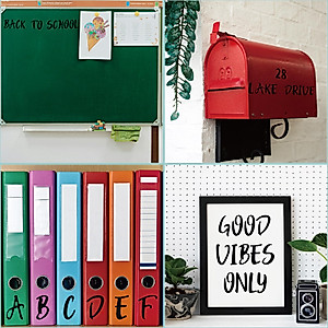 360 Pieces 10 Sheets Self Adhesive Vinyl Letter Number Stickers,Alphabet Number Stickers for Mailbox, Signs, Window, Door, Cars, Trucks, Home, Business, Address Number(Black,2inch)