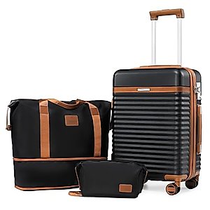Joyway Luggage 20 Inch Carry On Luggage Sets, Expandable Suitcase Set with Spinner Wheel and TSA Lcok, Hard Shell 3 Piece Luggage Sets for Travel