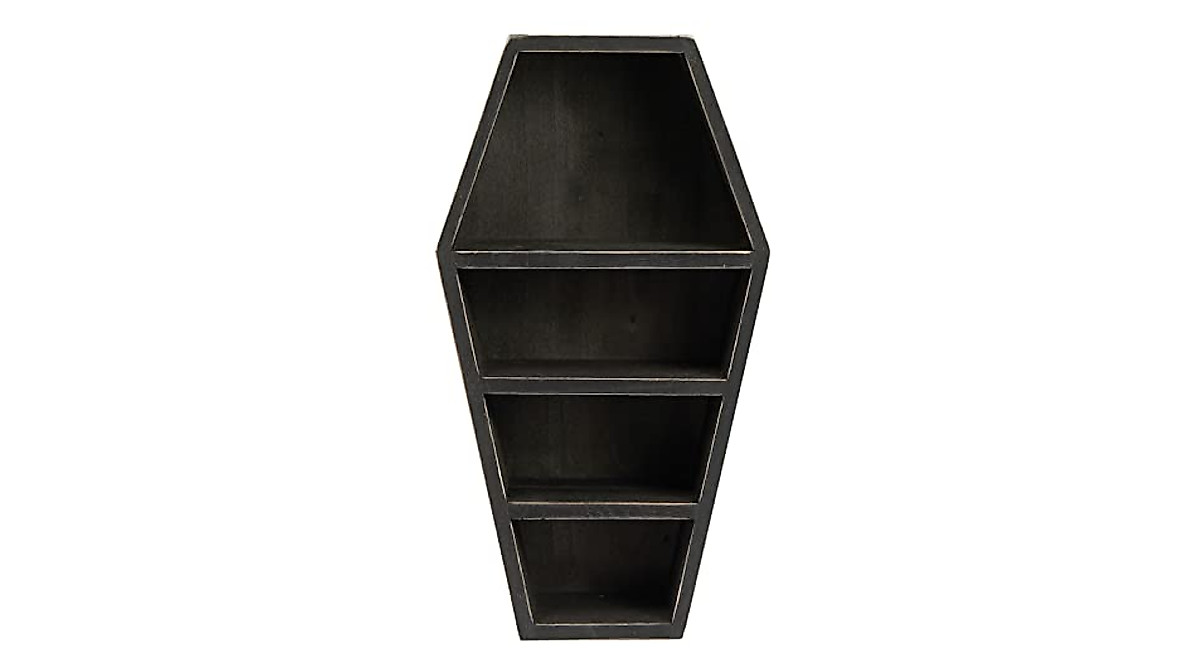 Coffin Shaped Shelf - Spooky Gothic Decor for Any Room