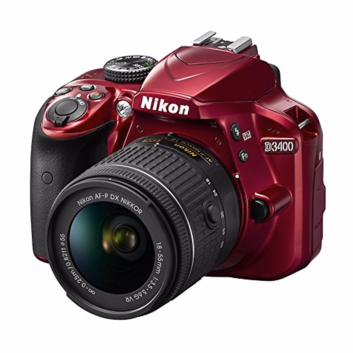 Nikon D3400 w/ AF-P DX NIKKOR 18-55mm f/3.5-5.6G VR (Red)