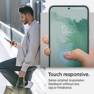 Spigen Tempered Glass Screen Protector [Glas.tR EZ Fit] designed for Galaxy S22 Plus [Case Friendly] - 2 Pack
