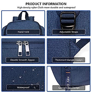 OMOUBOI 14 Inch Backpack for Women Travel Backpack College Backpack Men Backpack Waterproof Backpack for Travel,Work, Business - Blue…