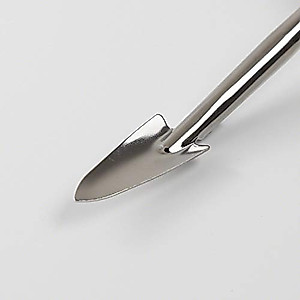 Hanafubuki Curved Bonsai Soil Scoop 10inch(255mm), Made in Japan, Japanese Garden Tools, Mini Hand Shovel, Stainless Steel - 10inch(255mm)