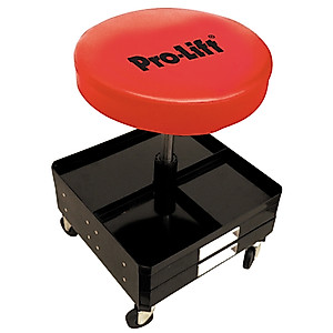 Pro-Lift C-3100 Grey Pneumatic Chair with Dual Tool Tray - 300 lb. Capacity, Pack of 1