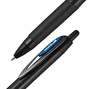 uni-ball 207 Plus+ Retractable Gel Pens 12 Pack in Blue with 0.7mm Medium Point Pen Tips - Uni-Super Ink+ is Smooth, Vibrant, and Protects Against Water, Fading, and Fraud