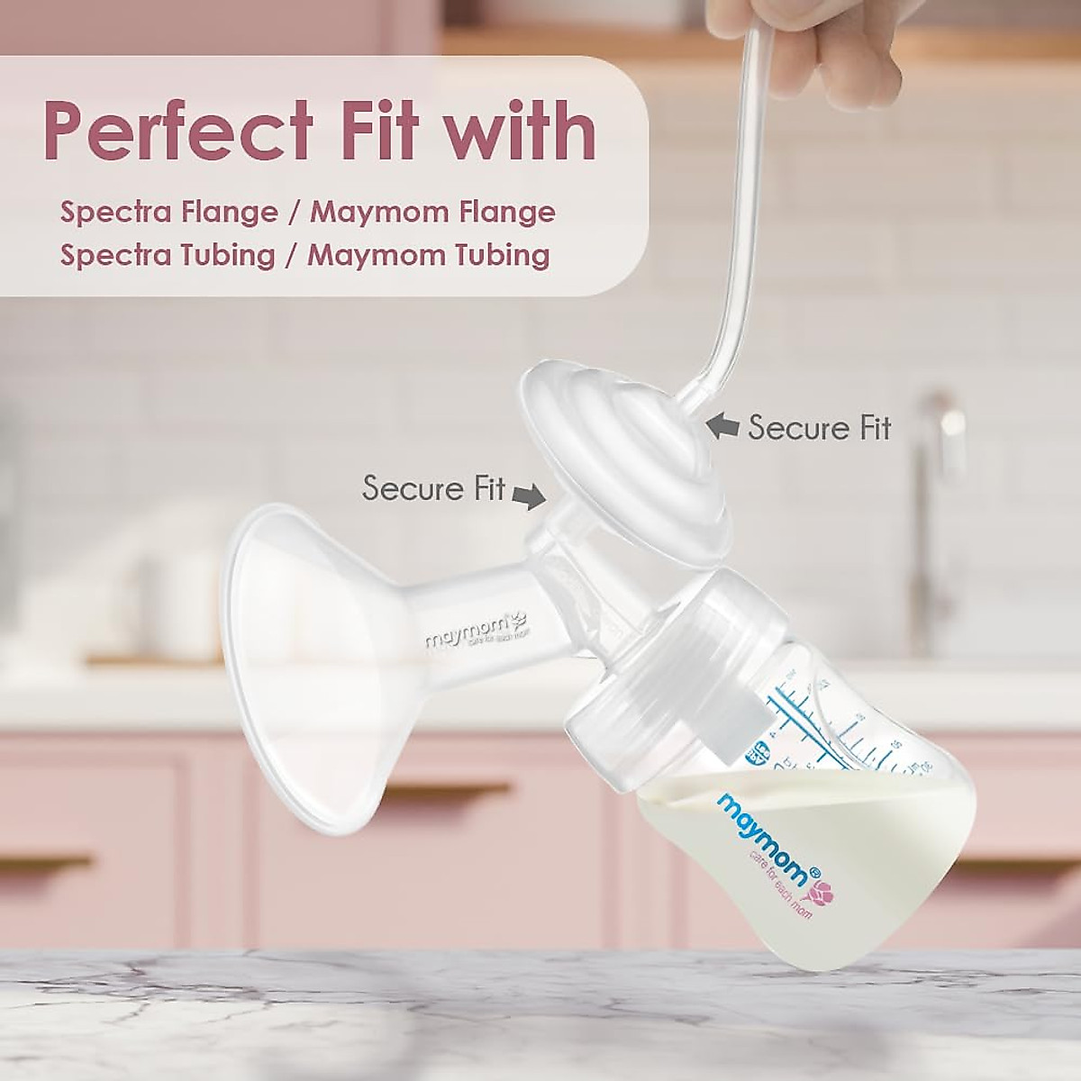 Maymom Pump Parts Compatible with Spectra S2 Spectra S1 Spectra 9 Plus Breastpump, 24mm Flange Valve Tubing Backflow Protector, Not Original Spectra S2 S1 Replacement Pump Parts