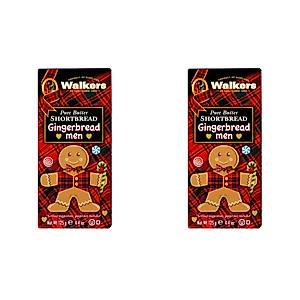 Walker's Shortbread 8 Gingerbread Men Cookies, Pure Butter Shortbread Cookies, 4 Oz (Pack of 2)