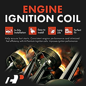 A-Premium Ignition coil Pack Compatible with Chevrolet Silverado 1500/Corvette 2014-2019, Tahoe/Suburban 2015-2019, Camaro & GMC Sierra 1500 2014-2019, Yukon & Cadillac Escalade, CTS 8-PC Set