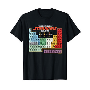 Men's Star Wars Periodic Table of Elements Graphic T-Shirt XL Asphalt