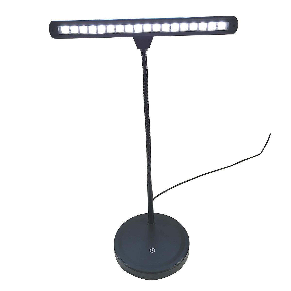 Extra Wide Piano Music Lamp- 18 LED Light for Piano, Desk, Reading, Crafting, Includes Wall Plug Adapter