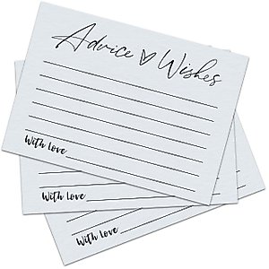 30 Pieces Advice and Wishes Cards, Minimalist Wedding Advice Cards, 4x6 Inches Advice Card, Wedding Registry Ideas, Advice Cards for Bridal Shower, Baby Shower, Newlyweds, Graduate-A02