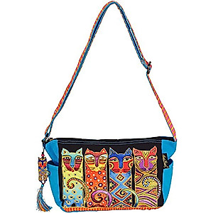 Laurel Burch Feline Clan Crossbody Cat Tote Handbag Purse