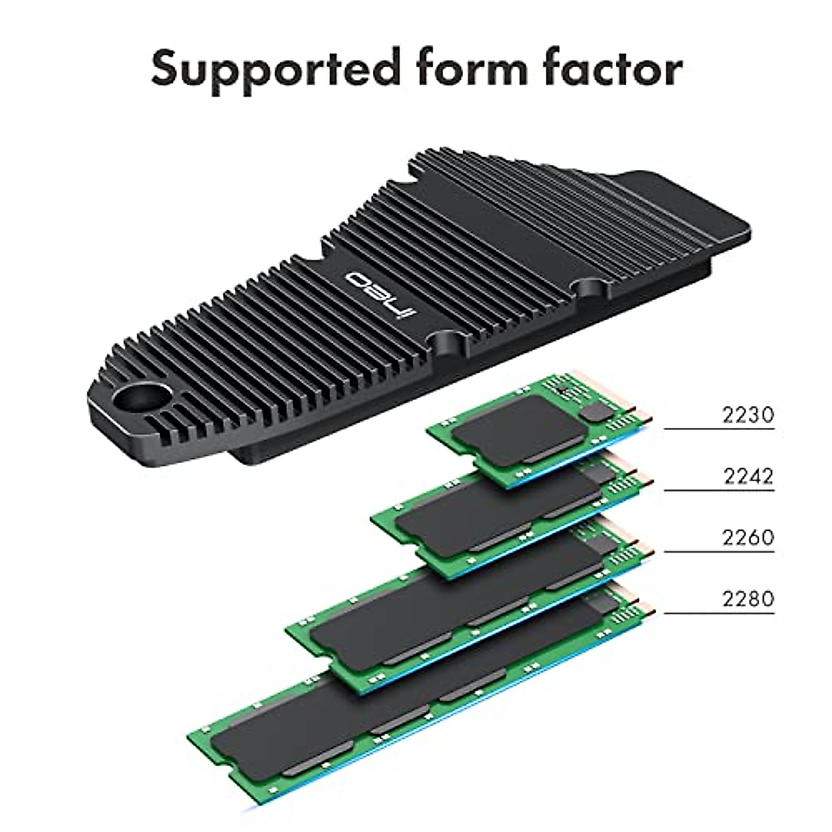 ineo PS5 Heatsink, M.2 NVME SSD Heatsink for PS5 Internal PCIe M.2 NVMe Gaming SSD, Magnesium Aluminum Alloy Designed with Pure Copper Strip [M24]