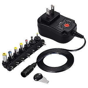 Belker 12W Universal 3V 4.5V 5V 6V 7.5V 9V 12V AC DC Adapter Power Supply for Household Electronics - Max. 1000mA