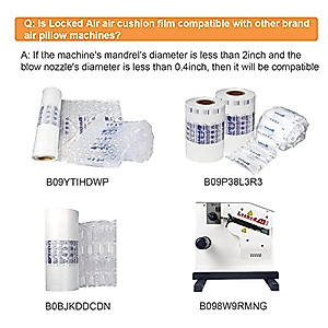 Air Cushion Film, Inflatable Air Bubble Bags Roll 15.8 inchX490feet Small Air Bubbles for Packaging Used with Air Cushion Machine, Shipping Supplies Packaging Materials for Packing Fragile Items