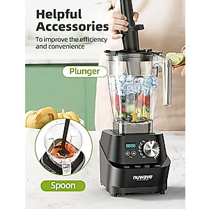 Nuwave Infinity Commercial Blender, Heavy-Duty Smoothie Blender w/ 2.5HP Copper Motor & Laser-Cut Blades, Last 100 Years, Quick Ice Crushing, 64oz Tritan Jar, NSF Certified, 10 Speeds, Self-Cleaning