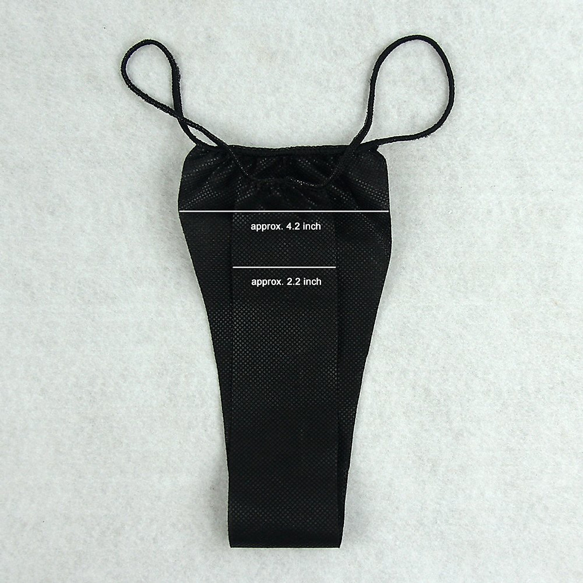 Lifesoft Pack of 100 Disposable Thong Panties Spay Tanning Wraps, Individually Wrapped Black