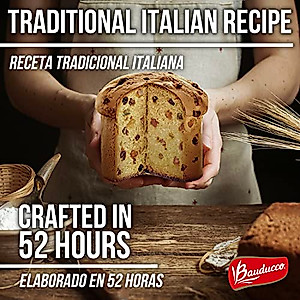 Bauducco Panettone Classic - Moist & Fresh Fruit Holiday Cake - Traditional Italian Recipe With Candied Fruit & Raisins - 26.2oz