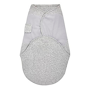 HALO SwaddleSure Adjustable Swaddling Pouch, 100% Cotton, TOG 1.0, Heather Grey, Newborn, 0-3 Months
